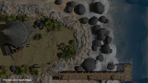 Oc Lighthouse And Dock Encounter Map Part Of A Tropical Series Of