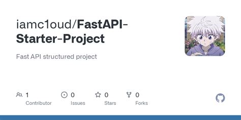 GitHub Iamc1oud FastAPI Starter Project Fast API Structured Project