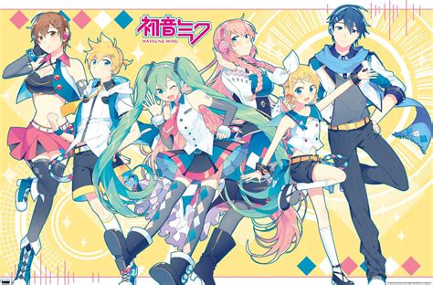 Hatsune Miku Yellow Group Wall Poster 14725 X 22375