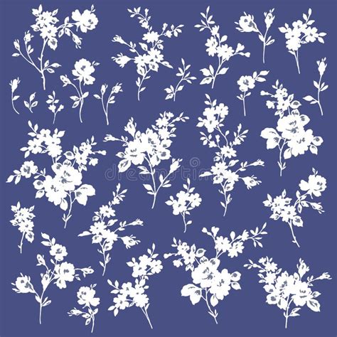 Floral Material Collection Ideal For Textile Design Stock Vector