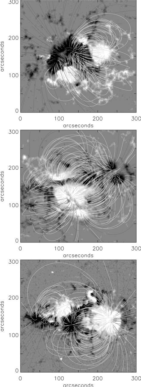 selected magnetic field line computed by potential field extrapolation download scientific