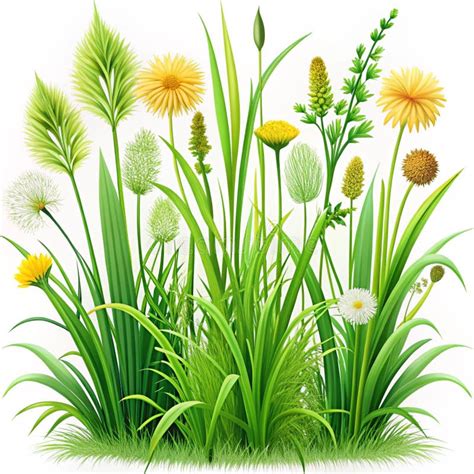Weeds Grass Vector Clipart For Creative And Nature Inspired Decoration