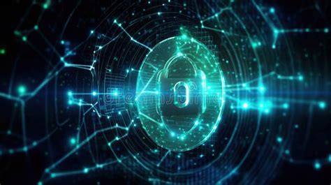 Cyber Security Network Data Protection Concept Ai Geneated Image Stock Illustration