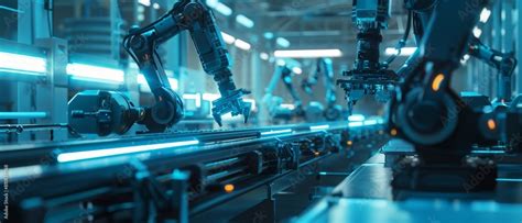 Digitalization Of Electronics Factory Assembly Lines Automated Robot Arms Manufacturing