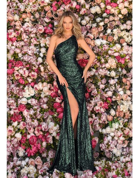One Shoulder Sequin Gown 8178 My Formals