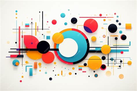 Premium Photo Abstract Background With Colorful Circles And Lines Vector Illustration