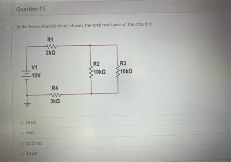 Solved In The Series Parallel Circuit Shown The Current In Chegg
