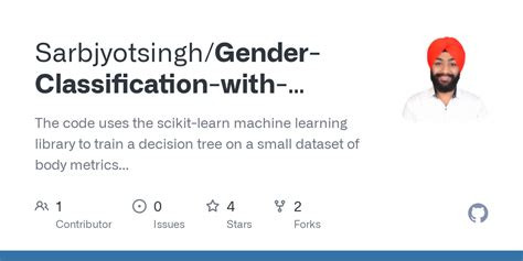 Github Sarbjyotsingh Gender Classification With Python The Code Uses The Scikit Learn Machine