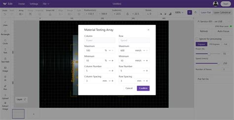 Array Test For New Materials WeCreat Support