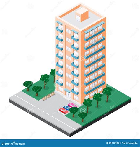 Multistory Building Section Detailed Architectural Technical Drawing Vector Blueprint