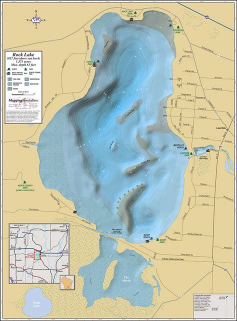 Castle Rock Lake Depth Map Printable Maps Online