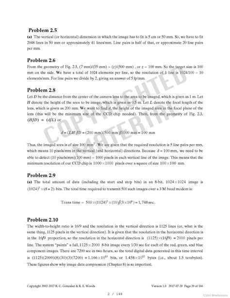 【数字图像处理第四版课后习题答案】第2章 数字图像基础（含英文原版） 数字图像处理第四版课后答案 csdn博客