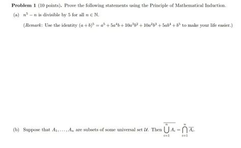 solved problem 1 10 points prove the following statements