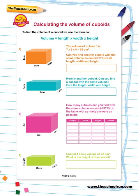Calculating The Volume Of Cuboids TheSchoolRun