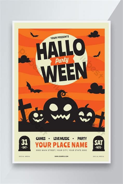 할로윈 파티 전단지 템플릿 Psd 무료 다운로드 Pikbest