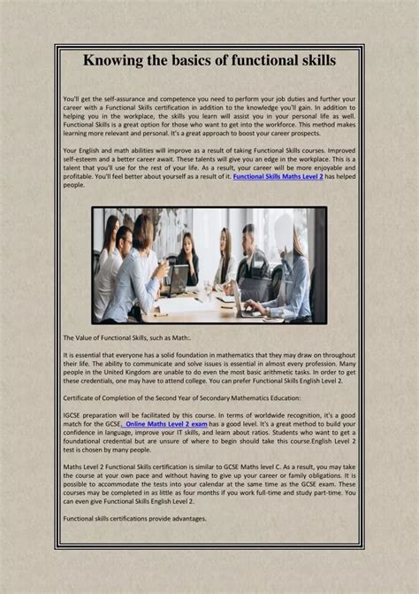 PPT Knowing The Basics Of Functional Skills PowerPoint Presentation Free Download ID 11545222