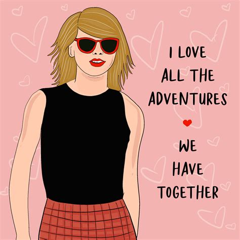 Pink Themed Taylor Swift Valentines Card Boomf
