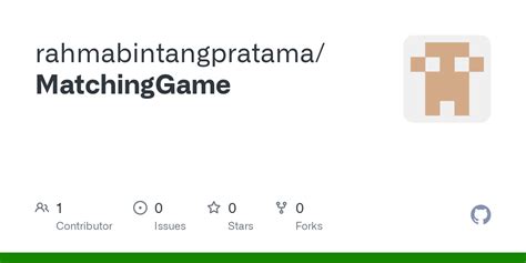 Github Rahmabintangpratamamatchinggame