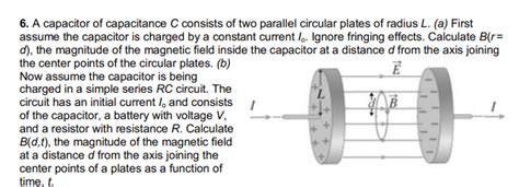 Solved 6 A Capacitor Of Capacitance C Consists Of Two