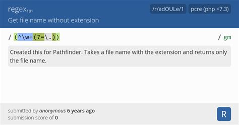 Regex101 Get File Name Without Extension