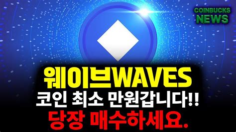 웨이브 코인 최소 만원갑니다 당장 매수하세요 Youtube