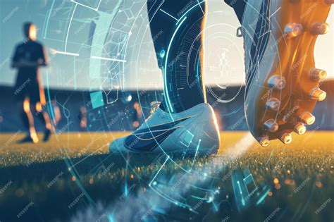 Soccer Strategy Visualization Closeup Of Football Boots On Grass With Tactical Diagrams In