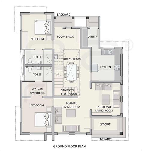 4 Bedroom Samll Plot Big Home Design In 6 Cent Plot With Free Plan Kerala Home Planners