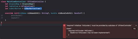 required initializer init coder