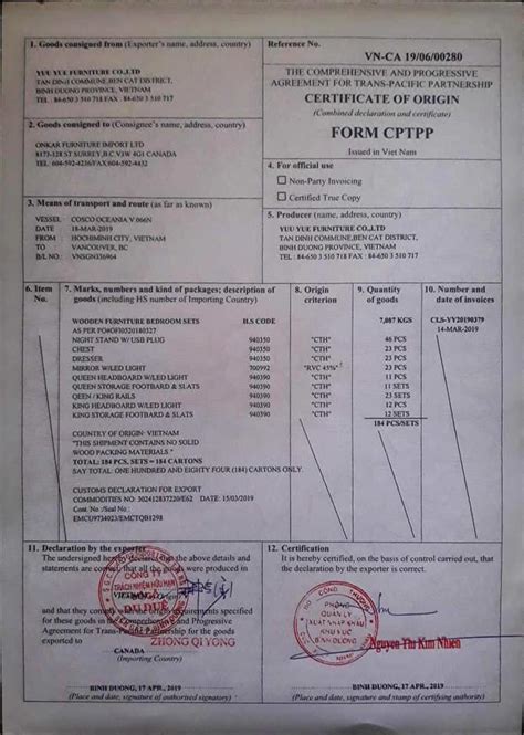 Xuất Khẩu đi Singapore Dùng Co Form Gì Ttl Global Logistics