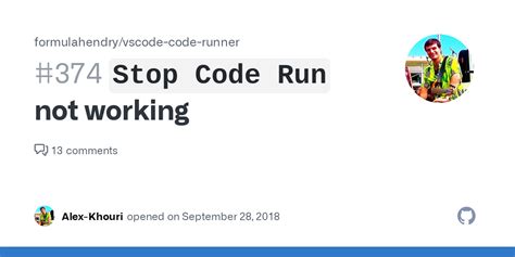 `stop code run` not working · issue 374 · formulahendry vscode code