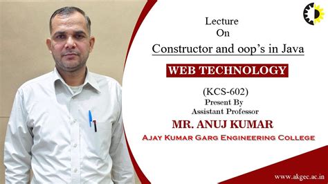 Constructor And Oops In Java Web Technology Lecture 02 By Mr