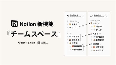notion新機能『チームスペース』徹底解説 ノースサンド