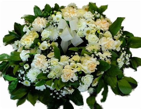 Eternal White Wreath Classic Sympathy Flowers