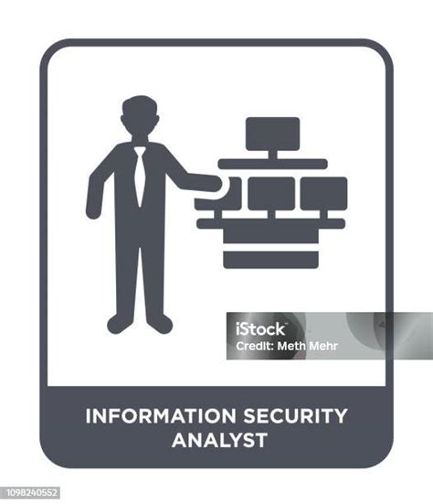 정보 보안 분석가 아이콘 벡터 흰색 배경 정보 보안 분석가 유행 가득 직업 및 작업 컬렉션에서 아이콘 금융에 대한 스톡 벡터 아트 및 기타 이미지 Istock