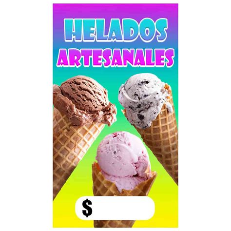 Mini Pendón Helados Artesanales