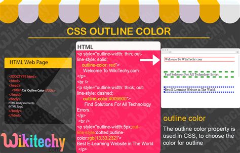 Css Outline Color Css Learn In 30 Seconds From Microsoft Mvp Awarded Wikitechy