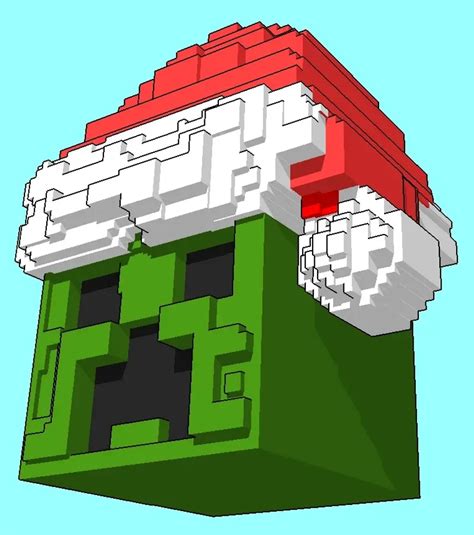 Santa Creeper Minecraft Christmas Decoration By Darzar Download Free