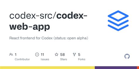 Github Codex Src Codex Web App React Frontend For Codex Status Open Alpha