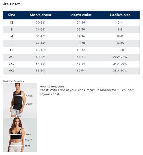Jockey Scrubs Size Chart Sizing Guide Scrubsdirect Scrubs Direct