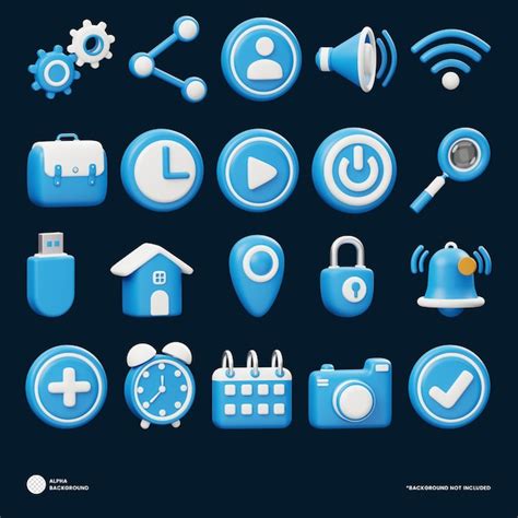 Premium Psd Ui Essential 3d Icon Premium Psd Set