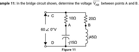 example 11 in the bridge circuit shown determine the voltage vab