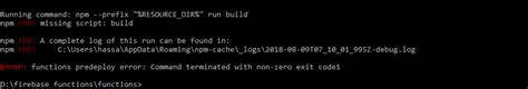 Javascript Missing Script Build Firebase Deploy Stack Overflow