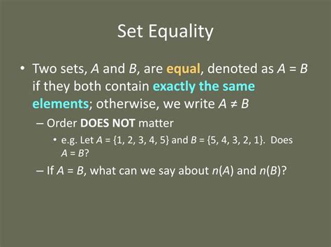 PPT Comparing Sets PowerPoint Presentation Free Download ID