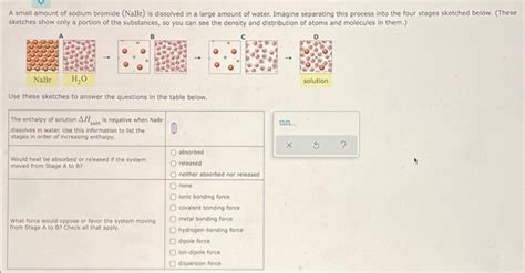 Solved A Small Amount Of Sodium Bromide Nabr Is Dissolved