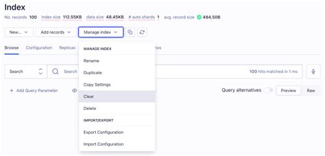 Delete Indices Algolia