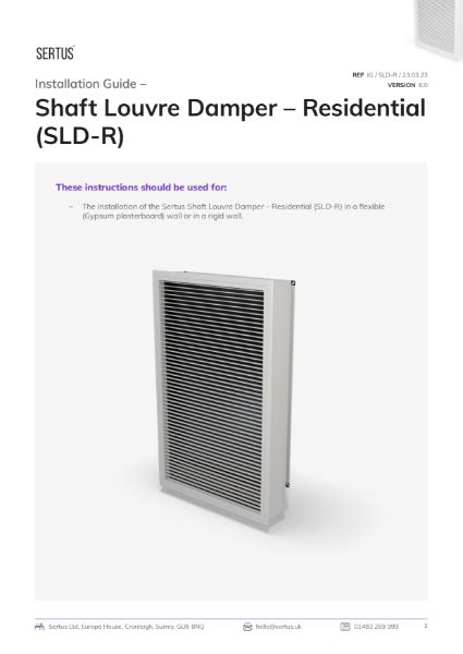 Sertus SLD R Installation Guide Sertus NBS Source