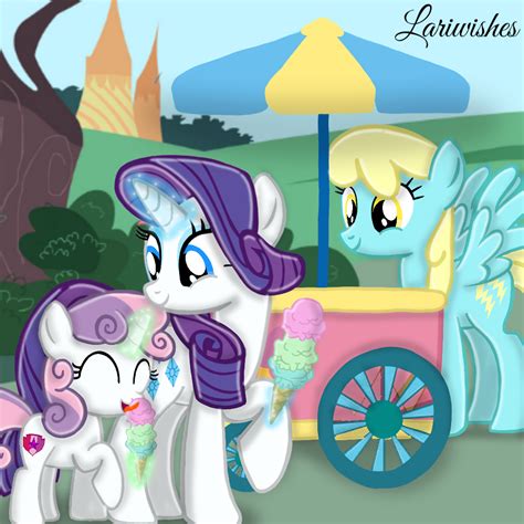 Mlp Sisters Eating Ice Cream By Mlplary6 On Deviantart