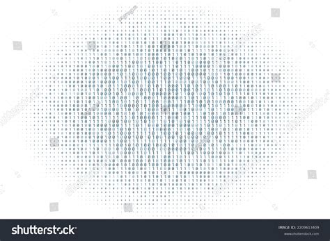 Blue Digital Data Matrix Binary Code Stock Vector Royalty Free