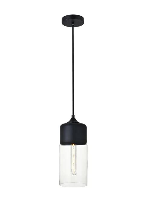 Zc121 Ld2240bk Living District Ashwell 1 Light Black Pendant With