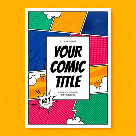Free Vector Comic Book Cover Design Template